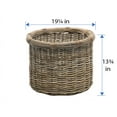 Kouboo Handwoven Rattan Round Storage Log Basket, Organizer, Planter ...