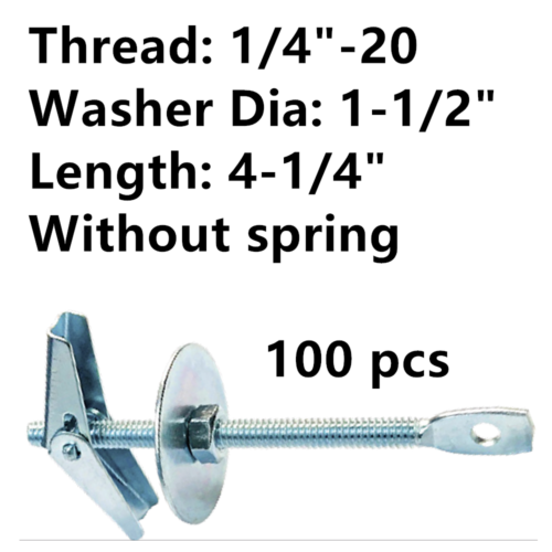 4-1/4" Drywall Acoustical Ceiling Tile Eye Lag Toggle Bolt Screws ...