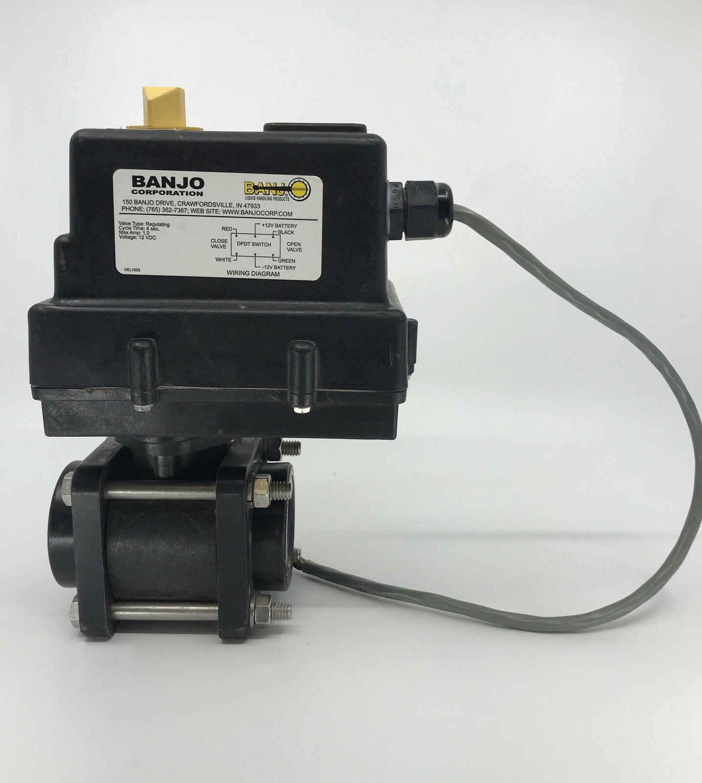 EVR100FP Banjo 1" Full Port Manifold On/Off Electric Valve, 12 Volt 2 ...