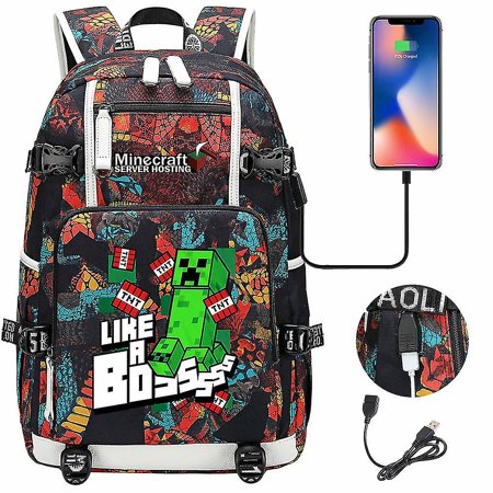 Minecraft Backpack Outdoor Computer Backpack Student Backpack | Walmart ...
