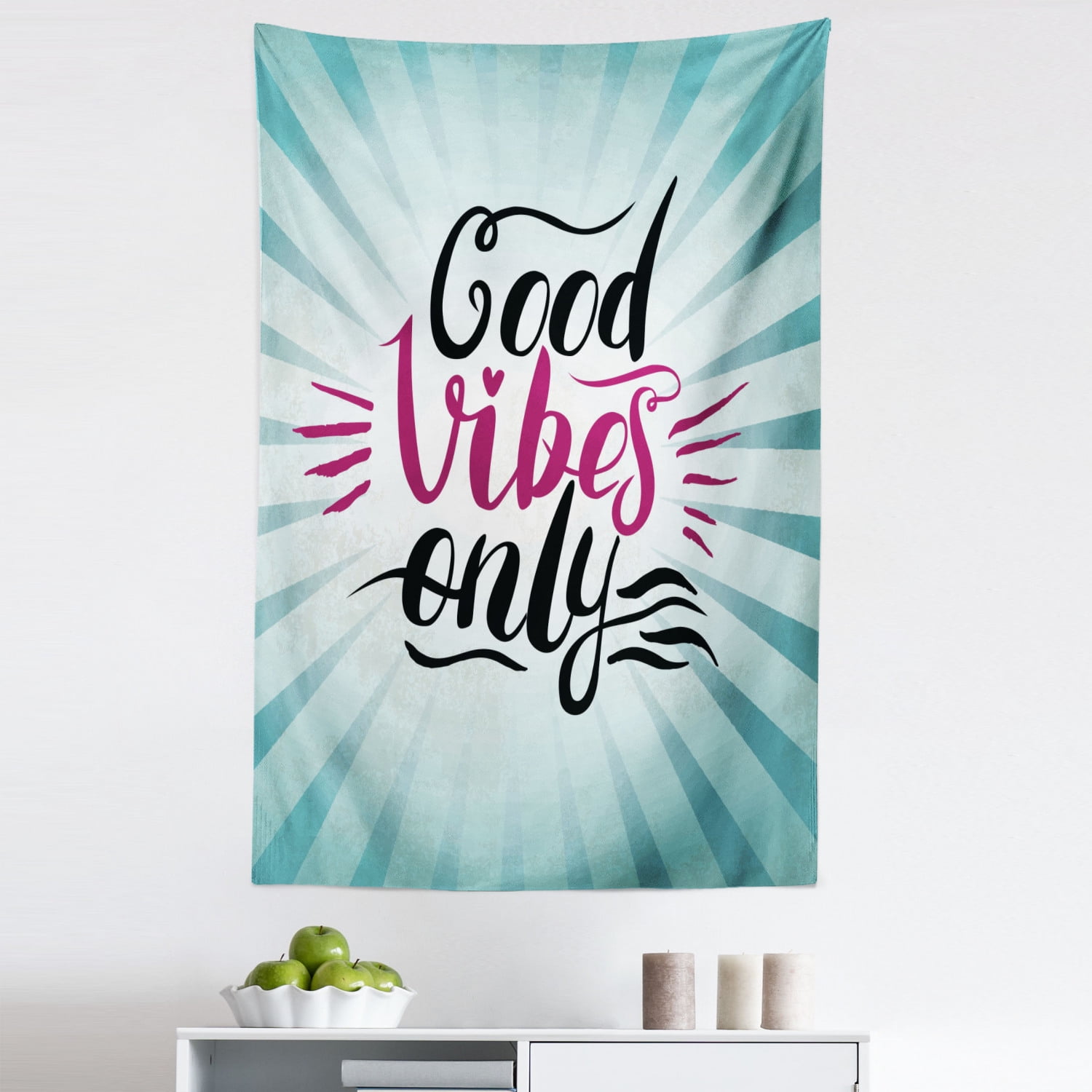 Chill Tapestry, Retro Radial Composition Abstract Sunburst Hand ...