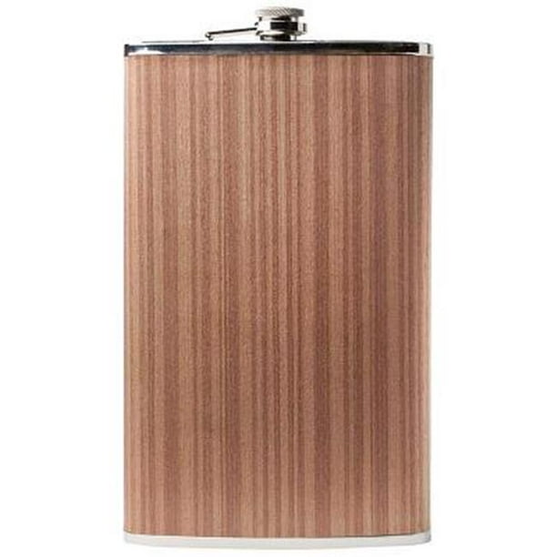 64 oz Stainless Steel Flask with Wood Wrap - Walmart.com - Walmart.com