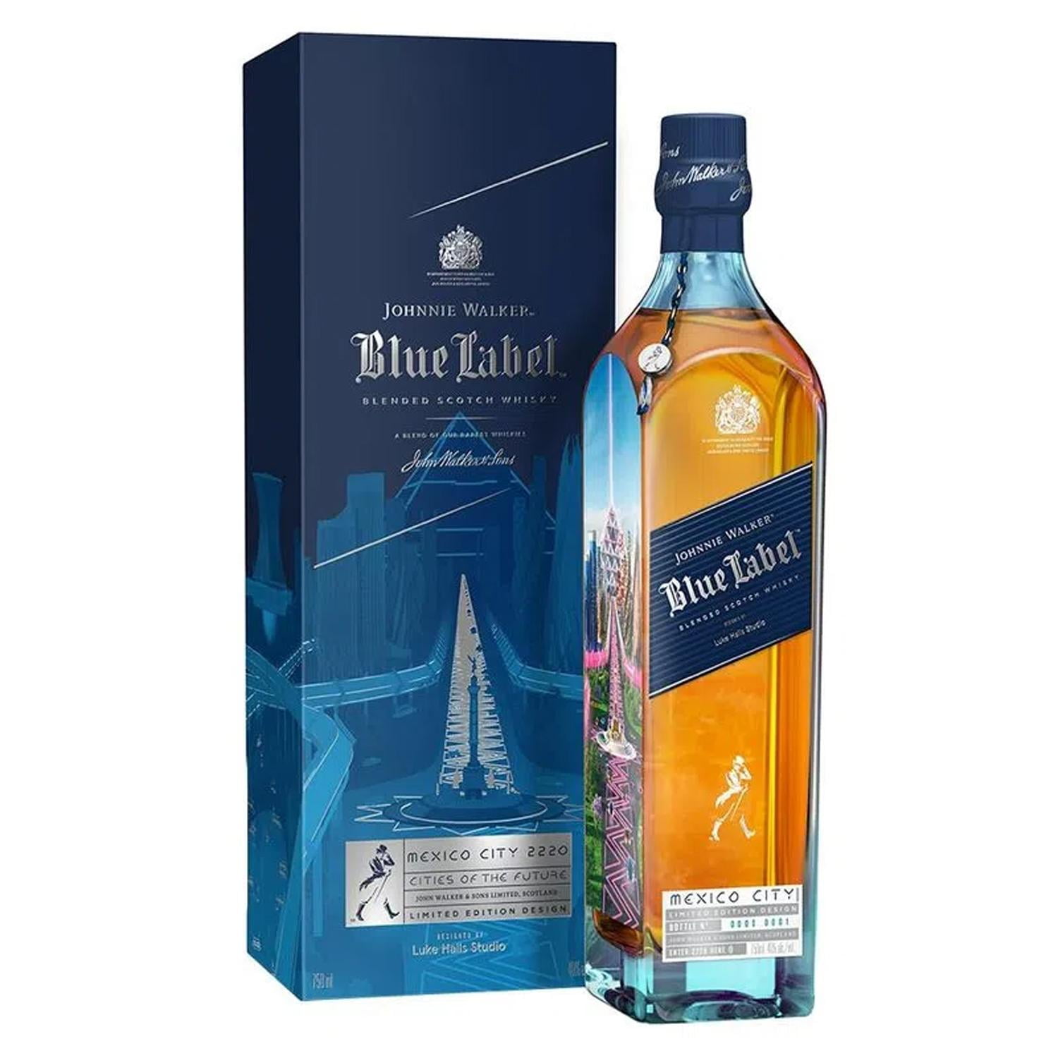 Pack de 4 Whisky Johnnie Walker Blue Label Cities 750 ml | Walmart en línea