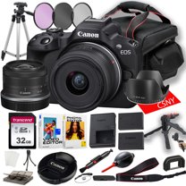 Canon EOS R50 4K Mirrorless Camera Bundle with RF-S 18-45mm Lens ...