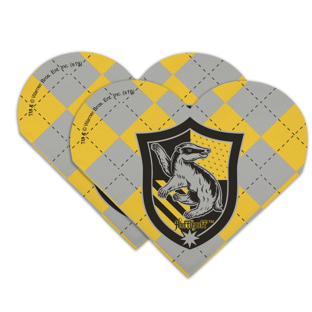 Harry Potter Hufflepuff Plaid Sigil Heart Faux Leather Bookmark - Set ...