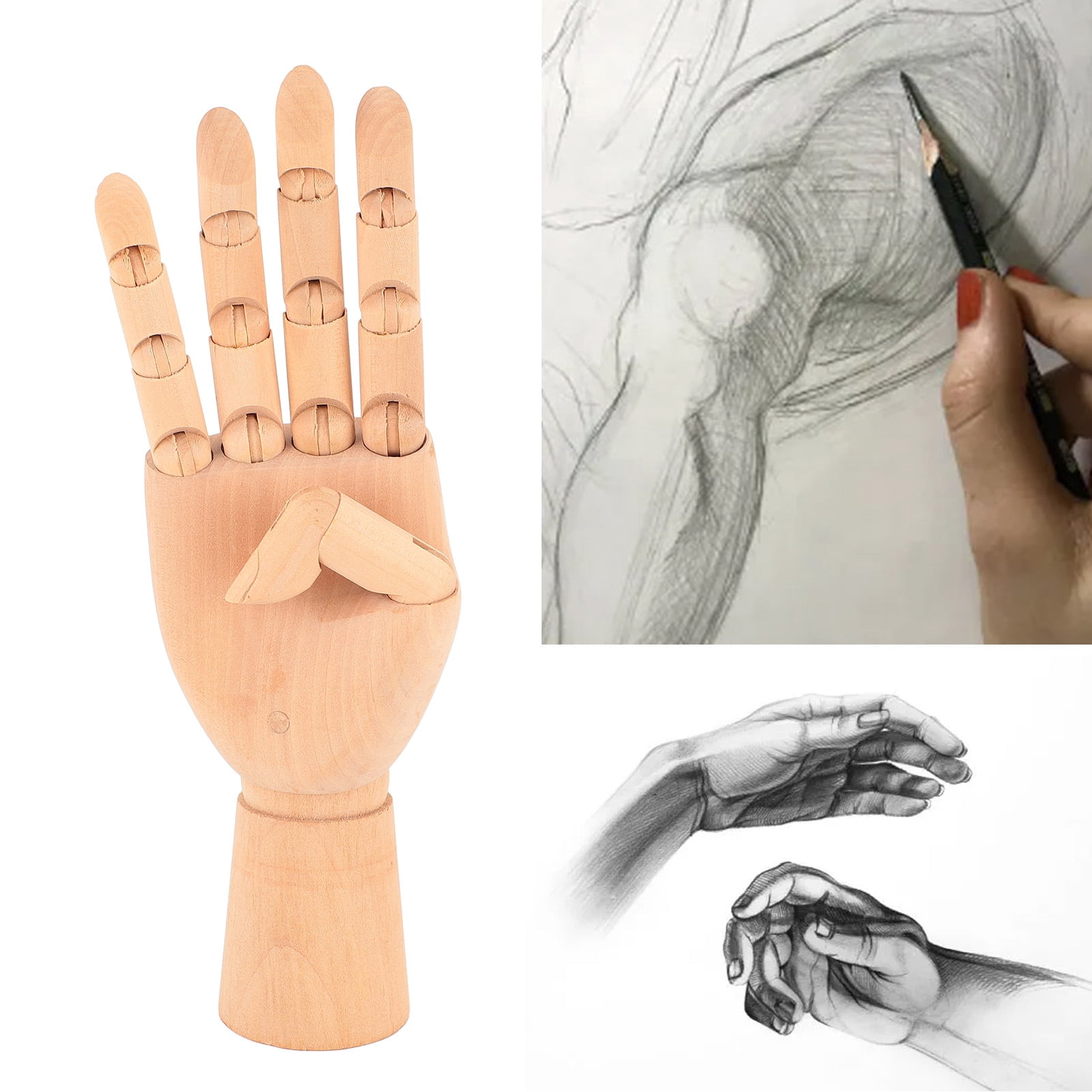 Modelo de Mano de Madera, Estructura precisa de la Mano del Maniquí de ...