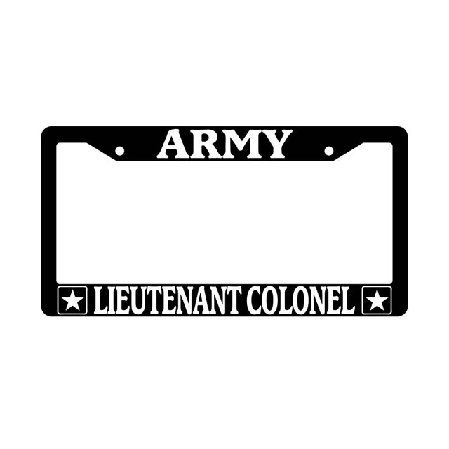 Army Lieutenant Colonel Black Plastic License Plate Frame - Walmart.com