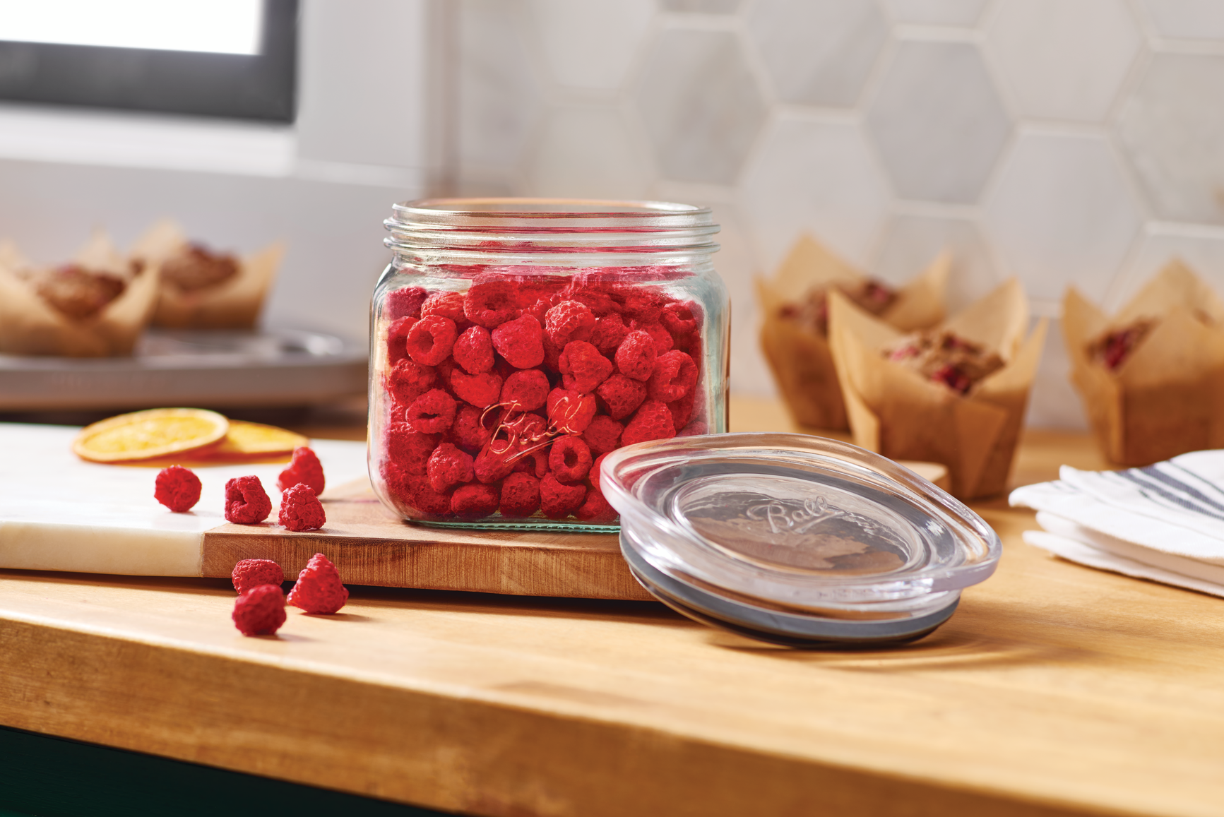 Ball Stack & Store Airtight Quart Glass Storage Jars 2 Pack, 32 oz ...