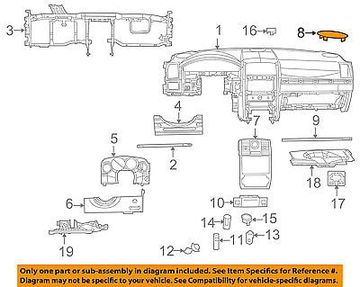 CHRYSLER OEM 300 Instrument Panel Dash-Speaker Cover Grille Grill ...
