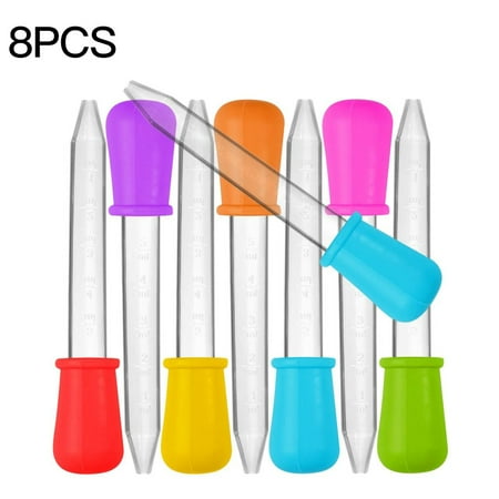 8Pcs Kids Oral Water Dropper Silicone Graduated Kids Oral Drip Tube ...
