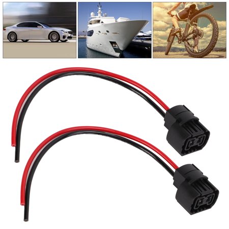ANGGREK Headlight Socket,Headlight Harness TK‑306 H16 Plastic Female ...
