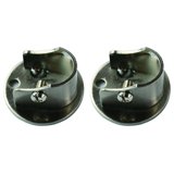 Urbanest Inside Mount Brackets for 5/8" and 3/4" Rods, Brushed Steel ...