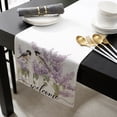 Bird Flowers Table Runner 120 Inches Long - Purple Lavender Pastoral ...