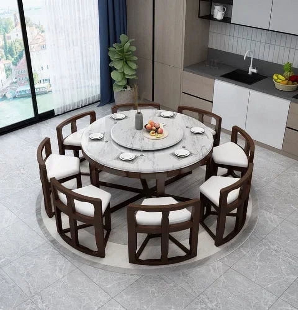 Turntable Round Dining Table Luxury Legs Metal Modern Hallway Coffee ...