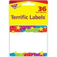 Trend Stars & Swirls Colorful Self-adhesive Name Tags 3" Length x 2.50 ...