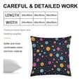 16"x16" Pillows Colorful Planets And Stars Zippered Pillow Cover Outer ...