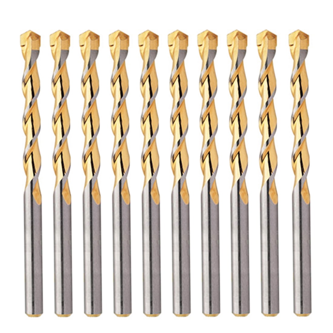 Max Craft Masonry Drill Bit Set Golden Flute Drill Rock Concrete 10Pcs Max Craft Masonry Drill Bit Set Golden Flute Drill Rock Concrete 10Pcs