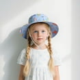 Bobifish Girls Sun Hat Cartoon Wide Brim Sun Hat With Adjustable Chin ...