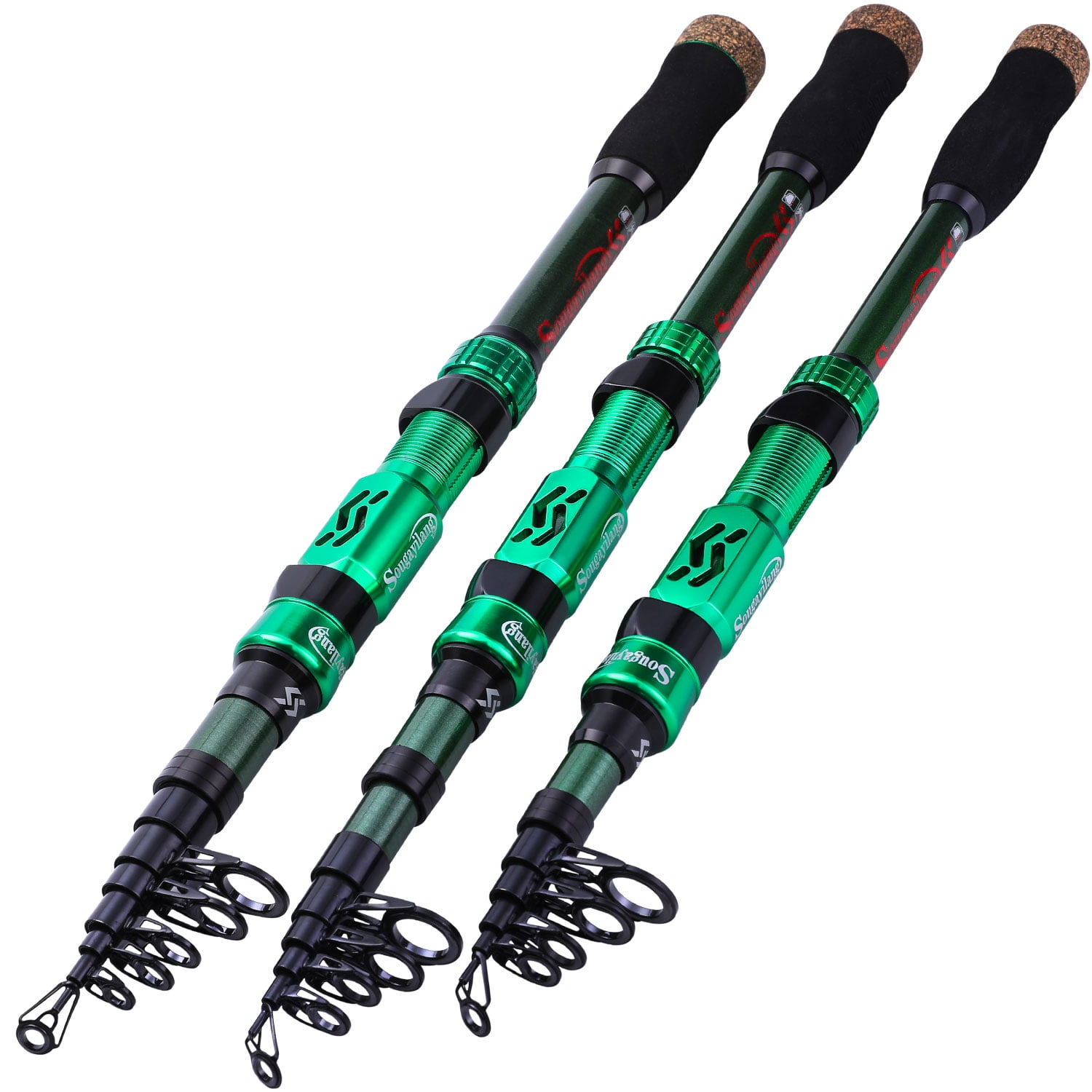 Sougayilang Telescopic Fishing Rod Portable Travel Fishing Pole for ...