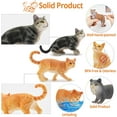 Toymany 8-Piece Grey & Orange Cat Figurine Set, Realistic Kitten Toys ...