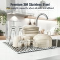 Tomorotec Stainless Steel Roll-Up Dish Drying Rack Marble Color ...