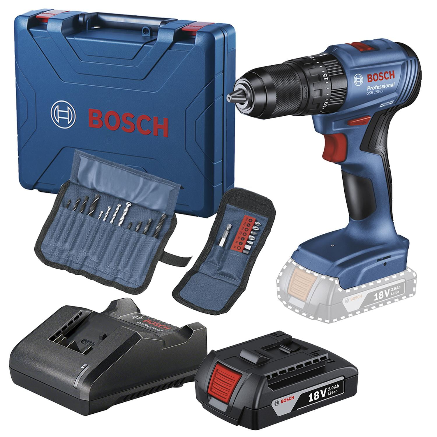 Rotomartillo Atornillador Bosch 18V. 1 Batería azul Estandar | Walmart ...