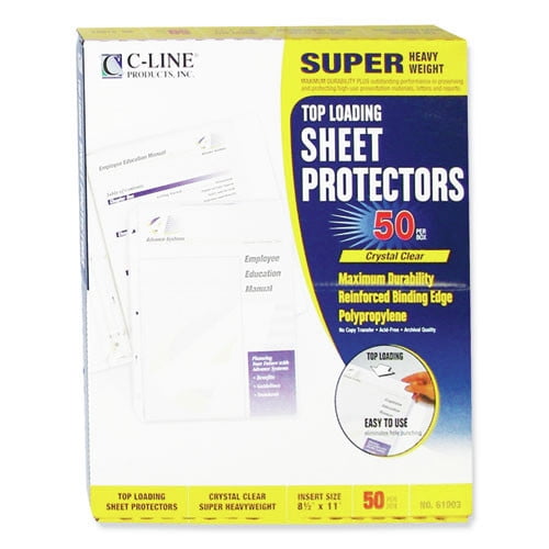 C-Line Top-Load Clear Poly Sheet Protectors - Walmart.com