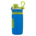 Bubba Flo Kids Water Bottle, Wide Mouth, Silicone Sleeve, Azure, 16 fl ...