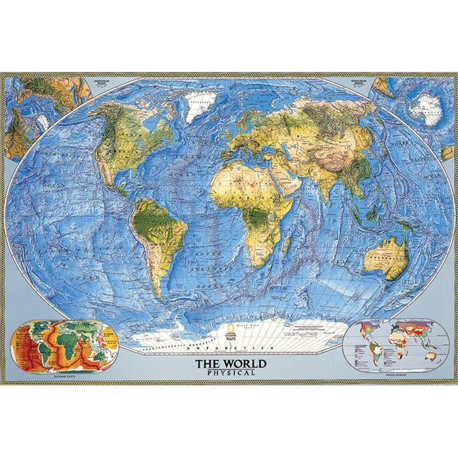 National Geographic RE00622090 World Physical-Ocean Floor - Enlarged ...