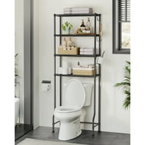 Costway 3-Tier Over-The-Toilet Bathroom Shelf Metal Frame Space Saver ...