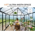 AMERLIFE Heavy-Duty Outdoor DIY 14x9.5x9 ft Polycarbonate Greenhouse ...