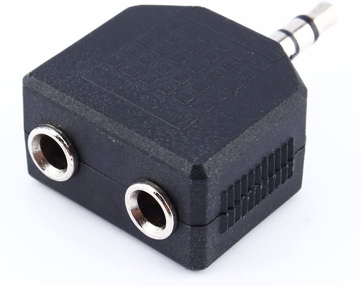 3.5mm Dual Headphone Jack Splitter Audio Double Adapter, AUX Stereo ...