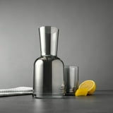Thyme & Table Smoke Bedside Glass Carafe Set of 2 25oz Carafe and 13oz ...