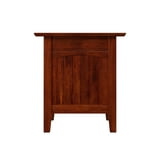AFI Nantucket End Table, Solid Hardwood, USB and AC Charging Ports ...