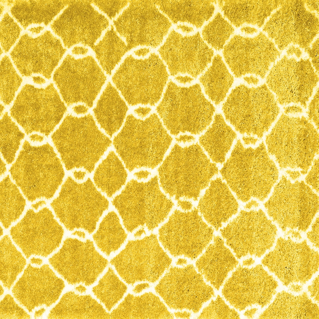 Ahgly Company Indoor Square Trellis Yellow Modern Area Rugs, 6' Square ...