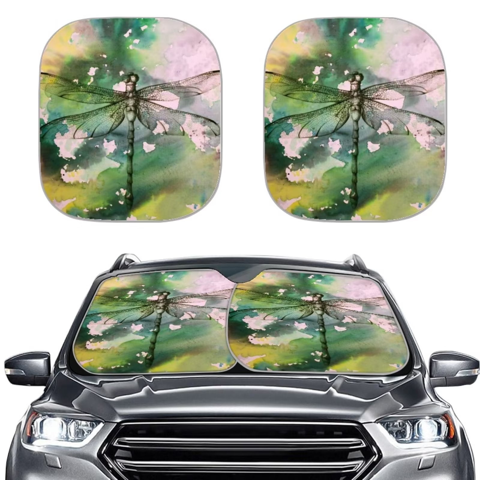 Diaonm 3D Animal Dragonfly Sun Shield for Car Front Windows Foldable ...