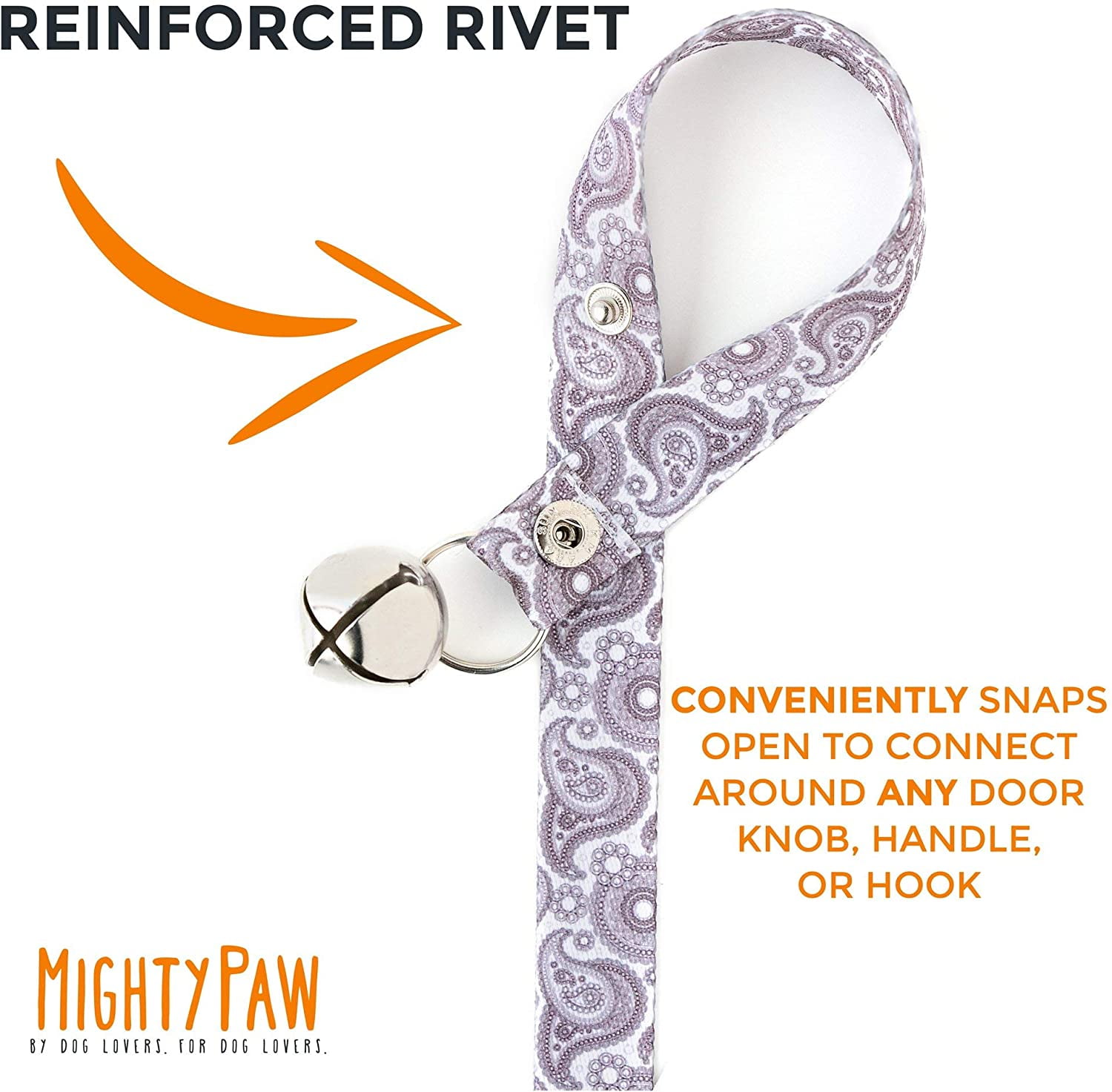 Buy Mighty Paw Tinkle Bells 2.0 Designer Dog Doorbells Stylish Fabric ...