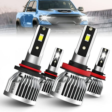 Fit For Dodge Ram 1500 2500 3500 (2019-2021) LED Headlight Bulbs,9005 ...