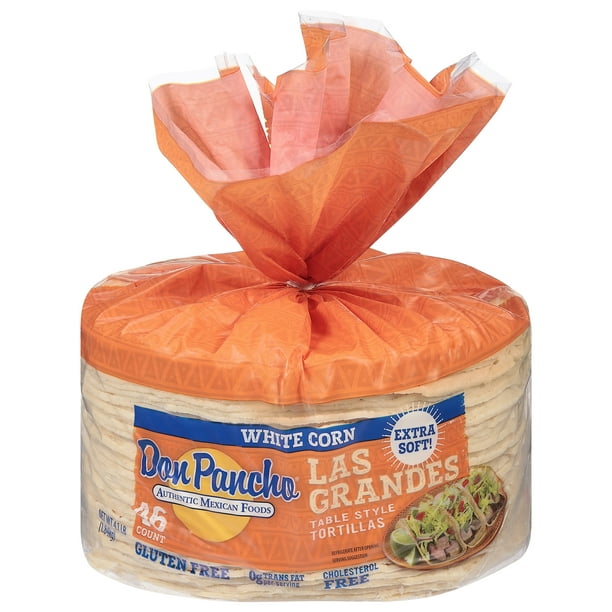 DON PANCHO THICK WHITE CORN TORTILLA 7", 64.4 oz, 46 COUNT - Walmart.com