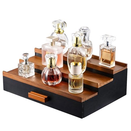 Wooden Cologne Display Stand Organizer For Men,3 Tier Cologne Display ...
