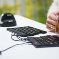 R-Go Split Ergonomic Keyboard, QWERTY (US), Black, Wired USB Keyboard ...
