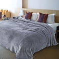 Btomtd Super Soft Solid Color Flannel Throw Blanket, Warm Cozy Bed Sofa ...