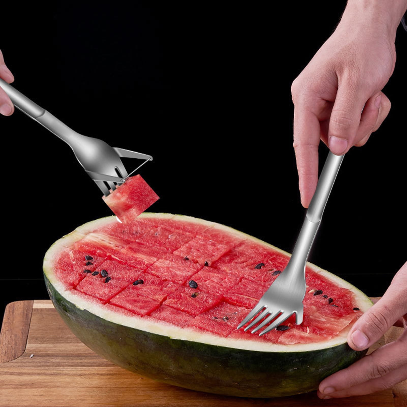 UDIYO Watermelon Slicer Smooth Surface Comfortable Grip Stainless Steel ...