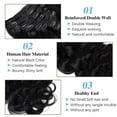 Body Wave Clip In Human Hair Extensions Full Head Brazilian Virgin Hair ...