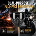 Extra Thick Detachable Full Face Goggle Mask, Anti-Dust, Anti-Fog HD ...