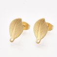 100pc 304 Stainless Steel Stud Earring Findings with Loop and Ear Nuts ...
