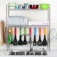 INTBUYING Stainless Steel 2 Layer Kitchen Sink Drainer, Plate Holder ...