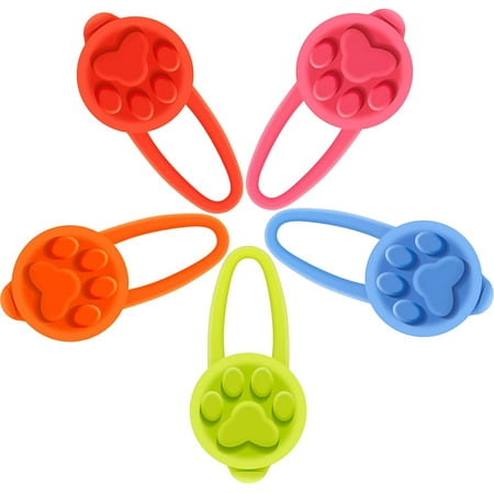 5 Pieces Silicone Dog Collar LED Light, Dogs and Cats Spotlights ...