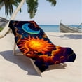 1Pc, dream star moon sun style soft beach towel, fantasy starry sky ...