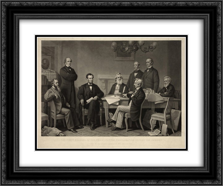 The first reading of the Emancipation Proclamation before the cabinet ...